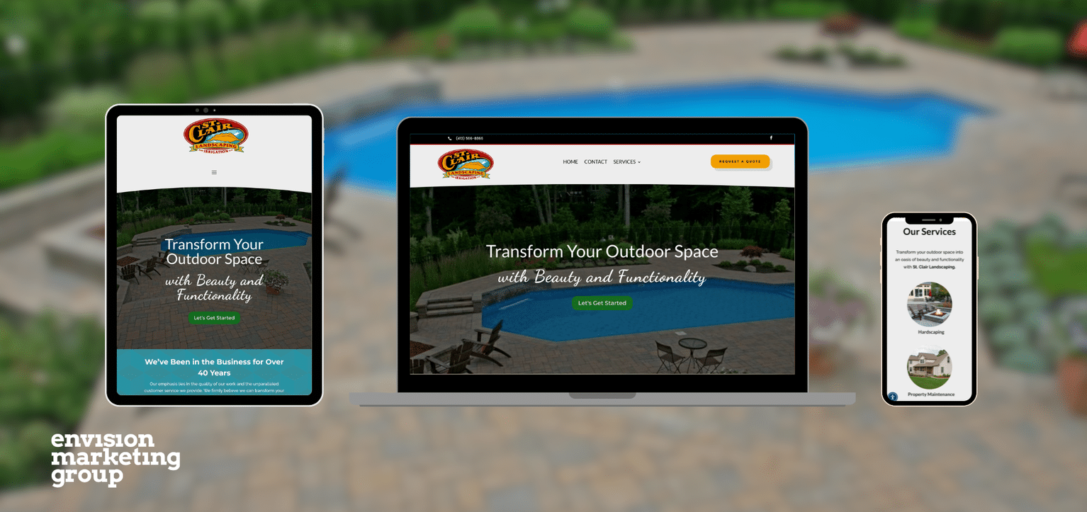 Website Design | St. Clair Landscaping | Envision Marketing Group